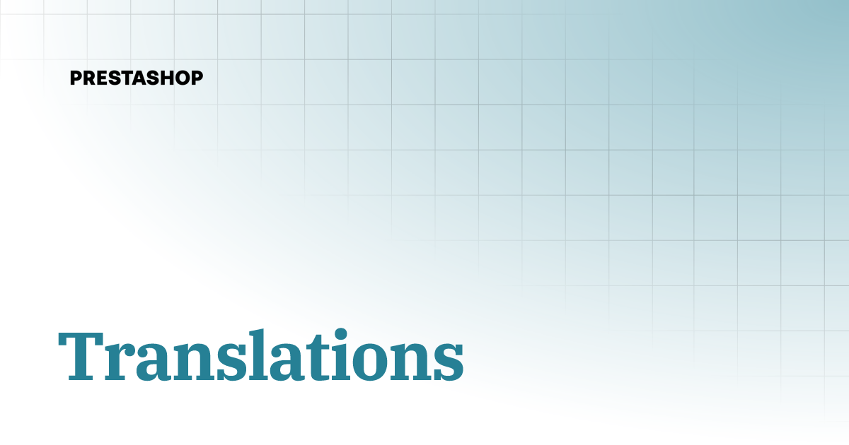Translations | PrestaShop 8 documentation